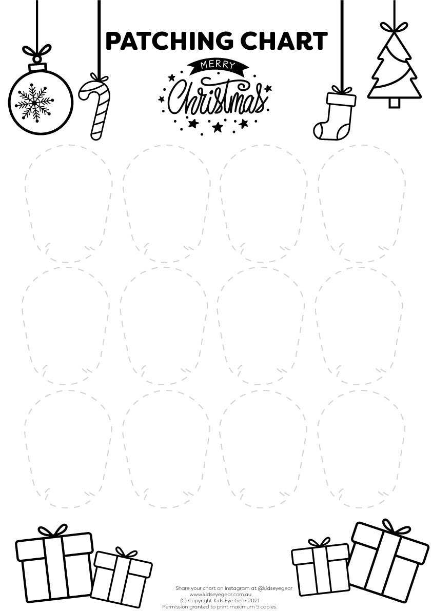 FREEBIE Christmas Patching Charts - Kids Eye Gear